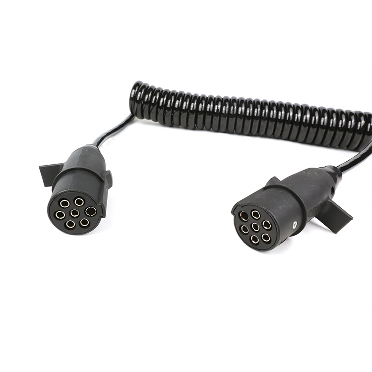 European 7 Ploe 7 Pin N Type 7pin Extension Trailer Electrics Spiral ...
