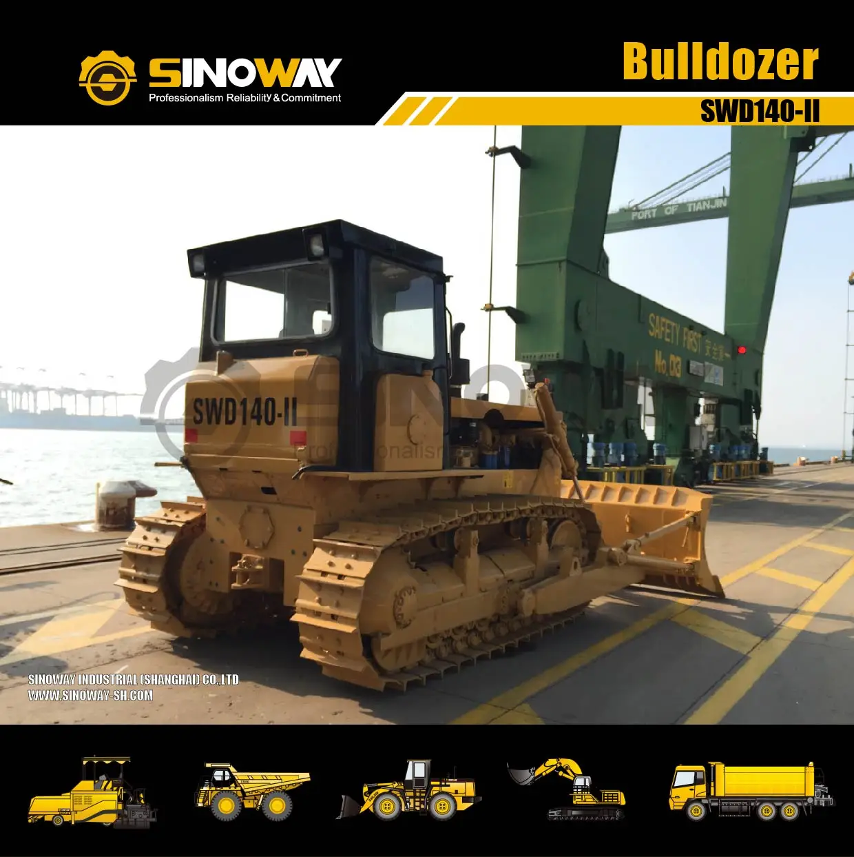 Sinoway SWD140-II Compact Bulldozer - 140hp, 4.0 M3 Blade