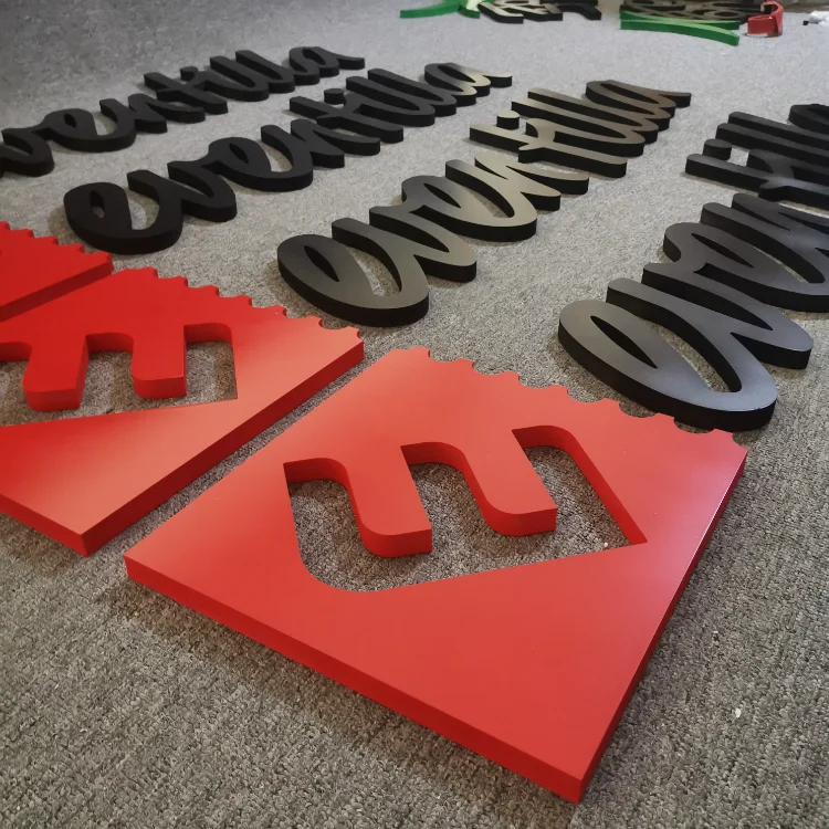 Custom Non Luminous Plastic Alphabet Letters with Backboard