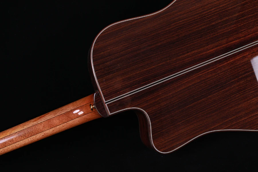 Hot sell ! 41 inch all solid guitar, top solid cedar backside solid ...