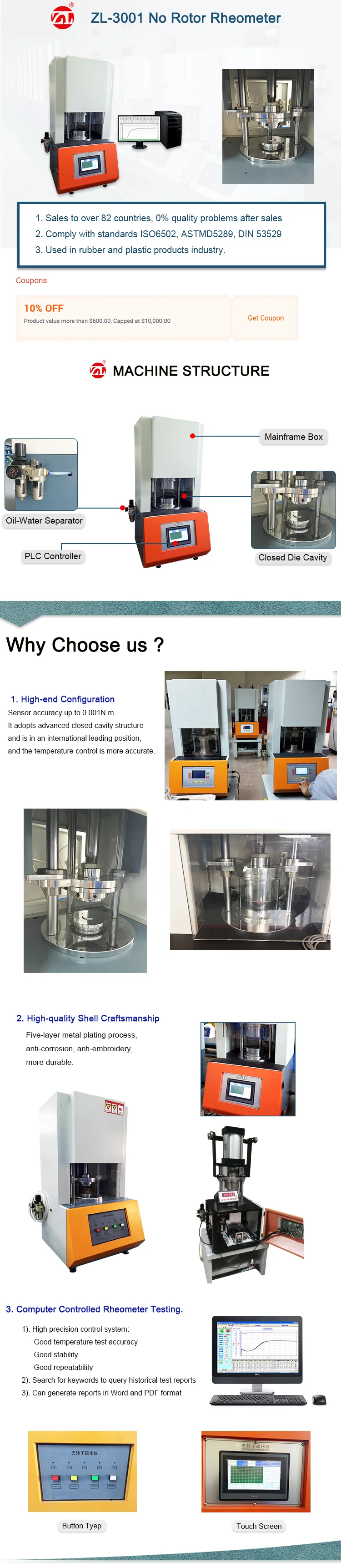 Rubber MDR Moving Die Rheometer - Precision Cure Time Testing