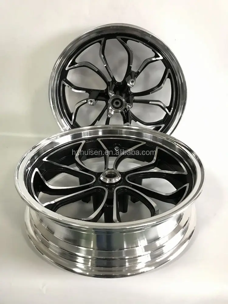 Blue Color Motorcycle Front/rear Wheel Rims - 13-17 Inch
