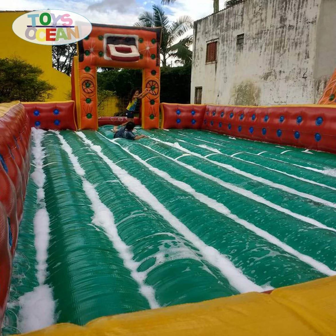 Inflatable Soap Football Games - Eco-Friendly Outdoor Sports