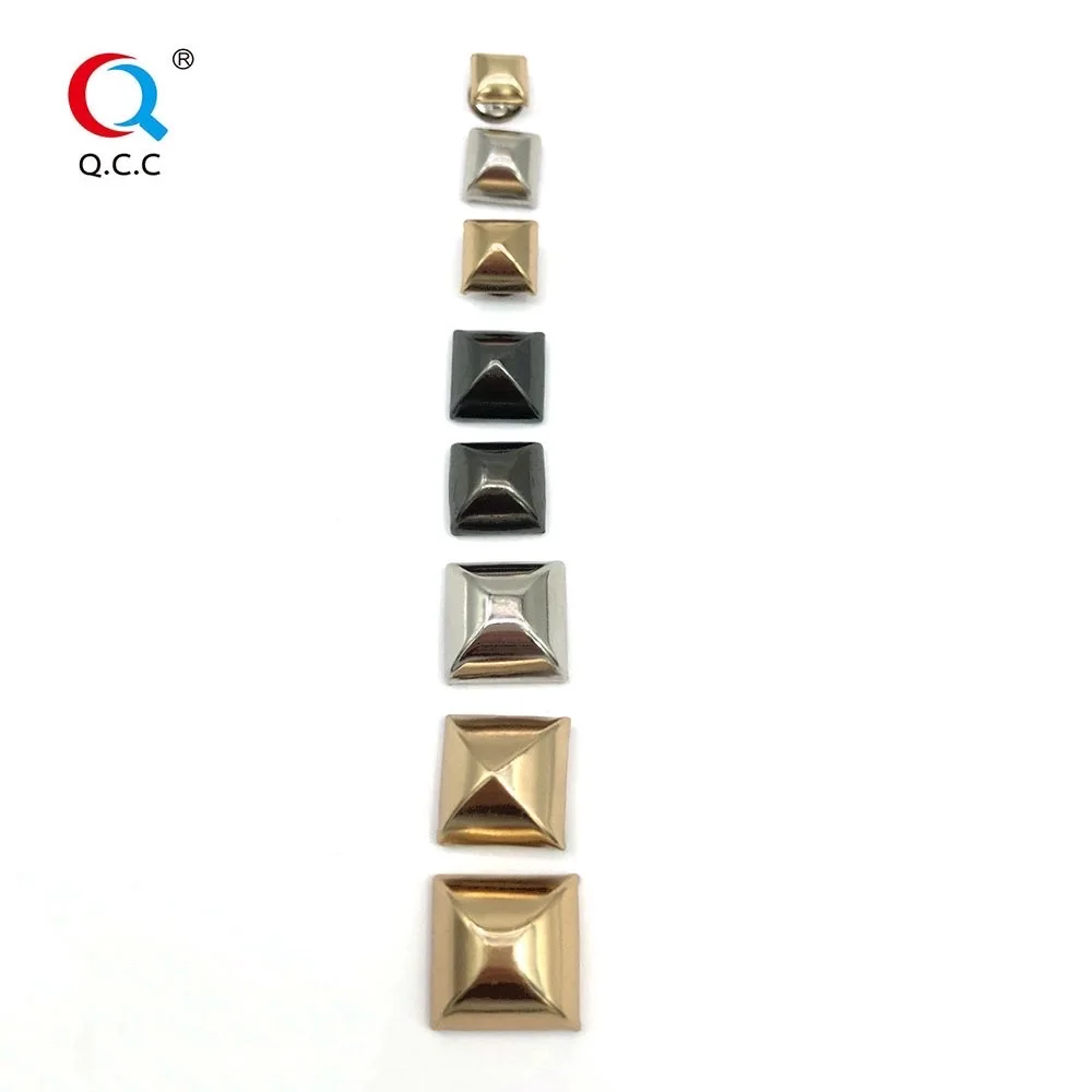 6-12mm Metal Square Rivet Pyramid Cap Rivets for Crafts
