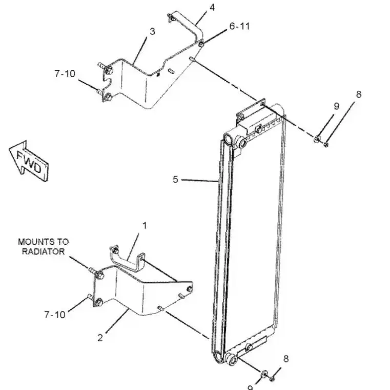 Bulldozer D8R CORE AS-HYDRAULIC OIL COOLER 2348945 Radiator