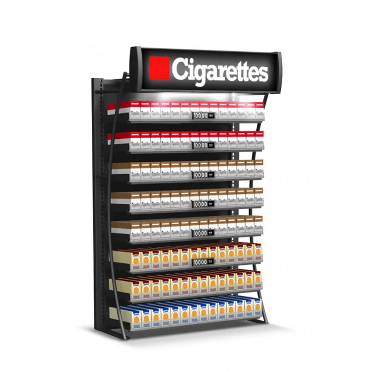 Custom Metal Floor Standing Cigarette Display Stand Rack