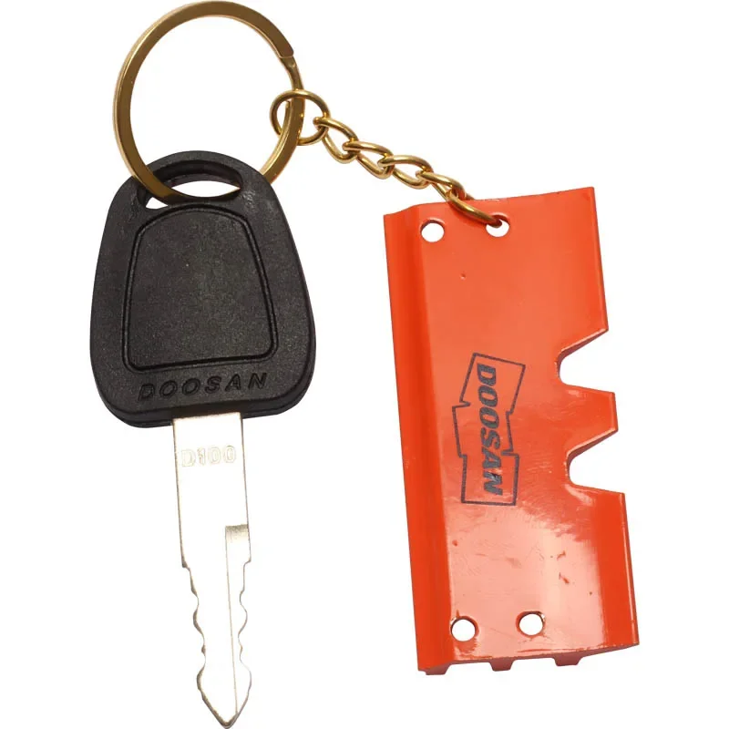 Driver's Door Lock Ignition Key D100 Keychain Excavator Accessories for ...