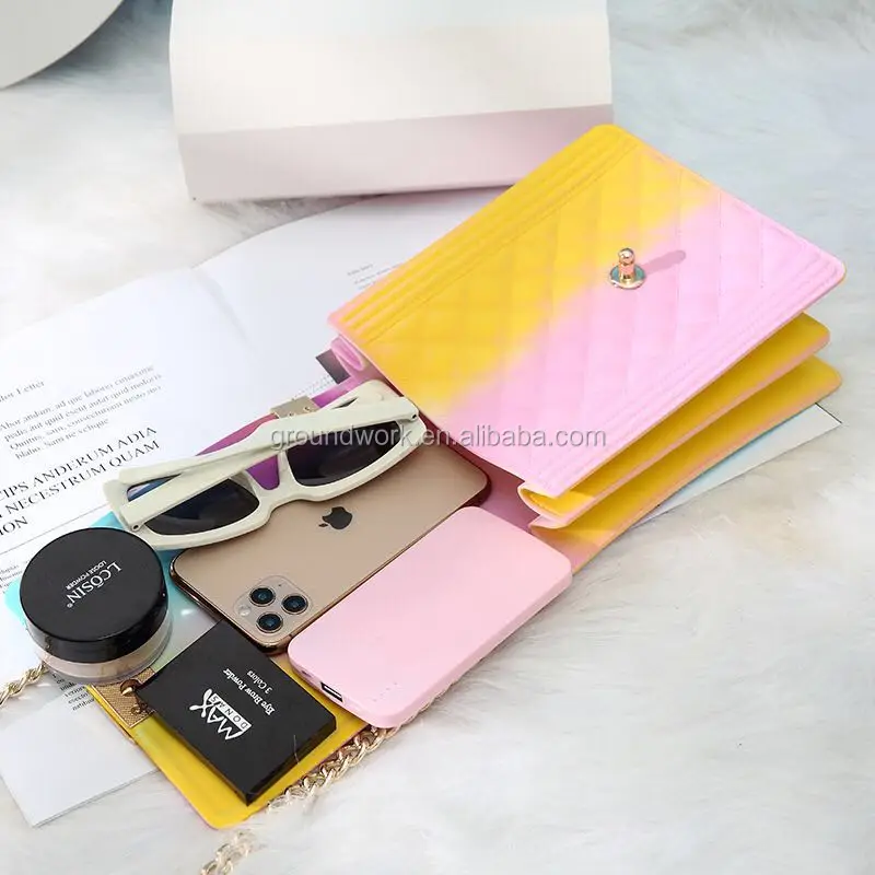 Gw Jelly Handbag Purses Clear Women Handbag Fashion Luxury Chain ...
