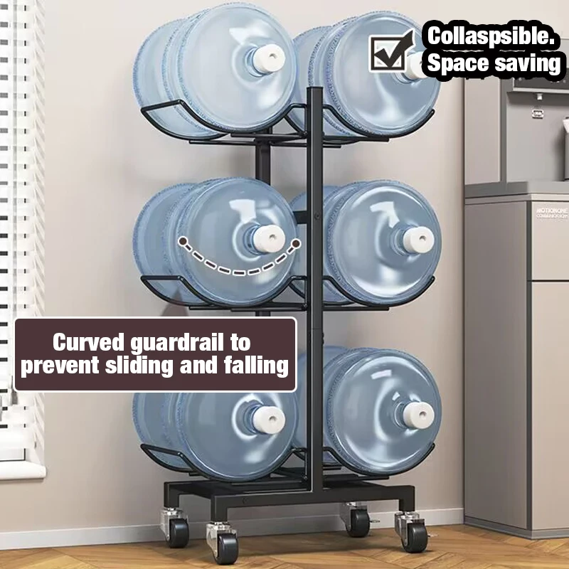 Floor Standing Heavy Duty 5 Gallon Water Jug Holder 3 Tiers Storage ...