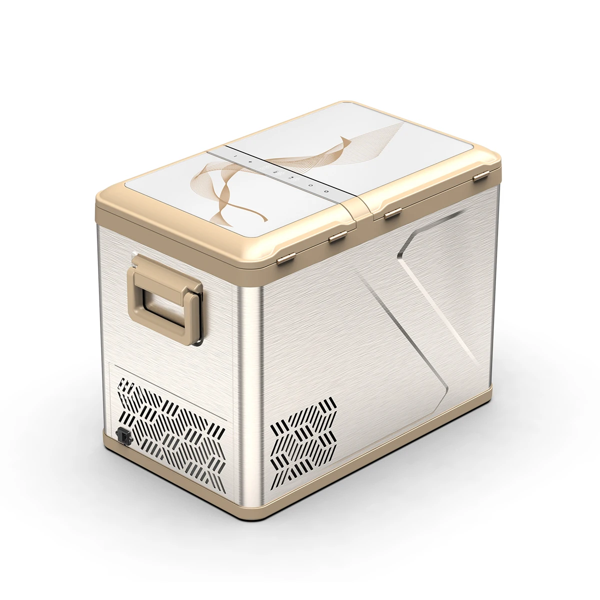 Qlh45 12v Rv Compressor Freezer Heat Insulation Fridge Metal Texture ...