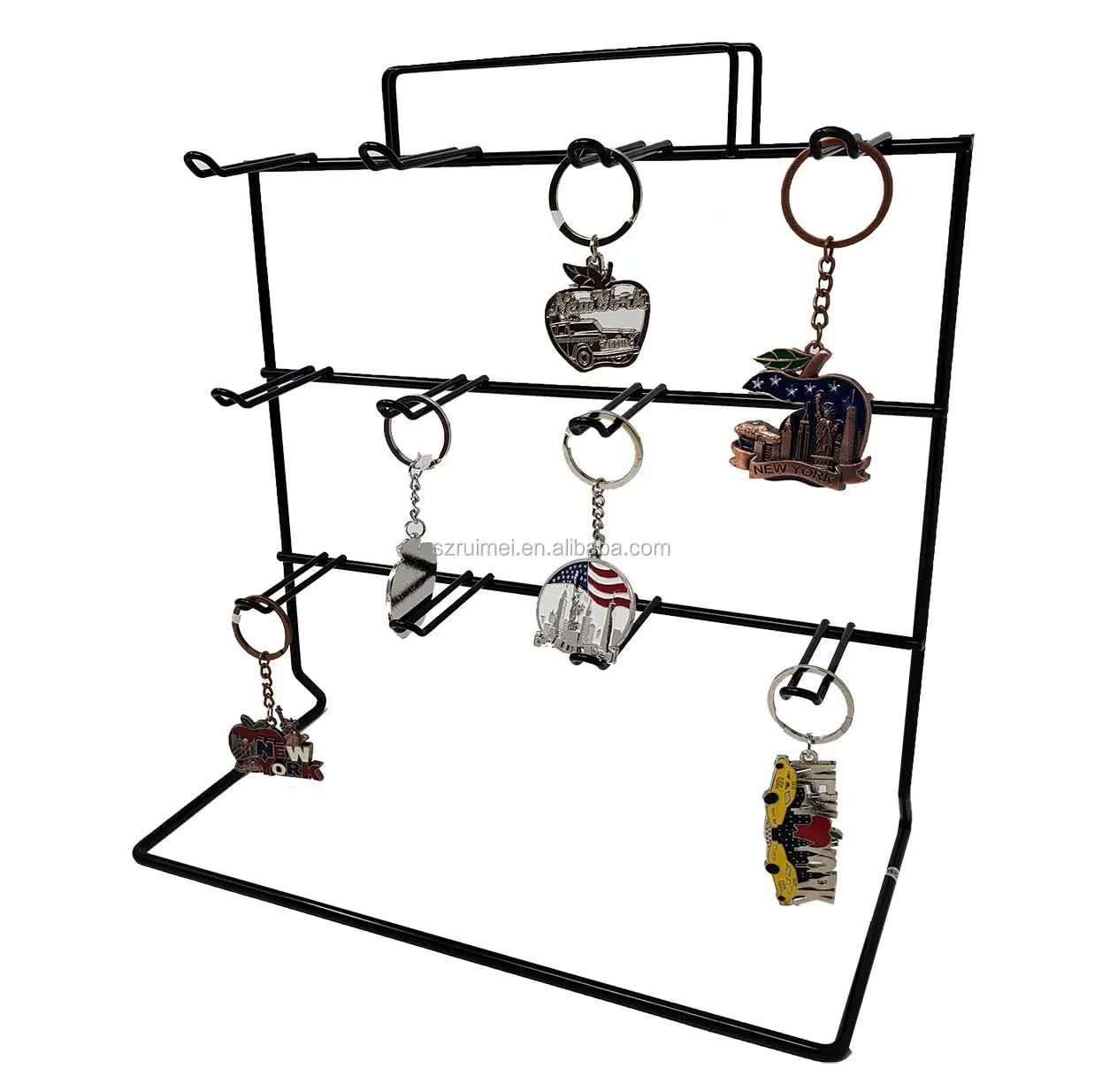 12 Double Peg Hook Wire Countertop Rack Key Chain & Jewelry,Earrings ...