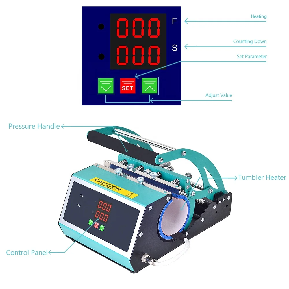 20oz Press Machine Usa Warehouse Sublimation Tumbler Machine Blank With ...