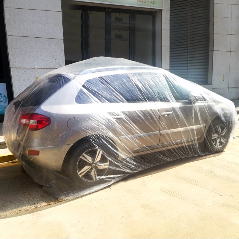 Universal Transparent Plastic Car Covers - Waterproof & Dustproof