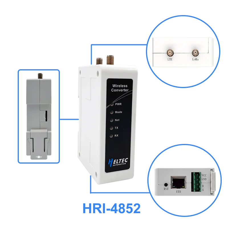 Heltec RS485 Modem Modbus SX-1262 Lora/lorawan, Ethernet, LTE DTU