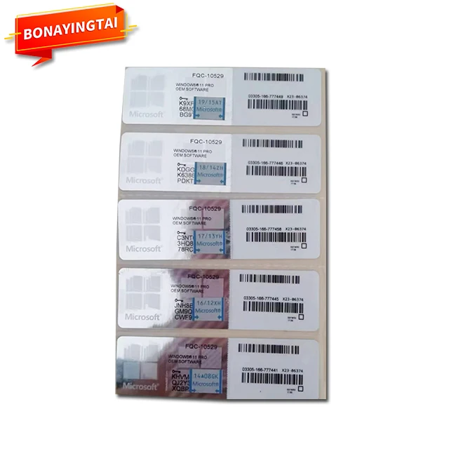 Windows 11 Professional Windows 11 Pro Coa Sticker Silver Color Latest ...