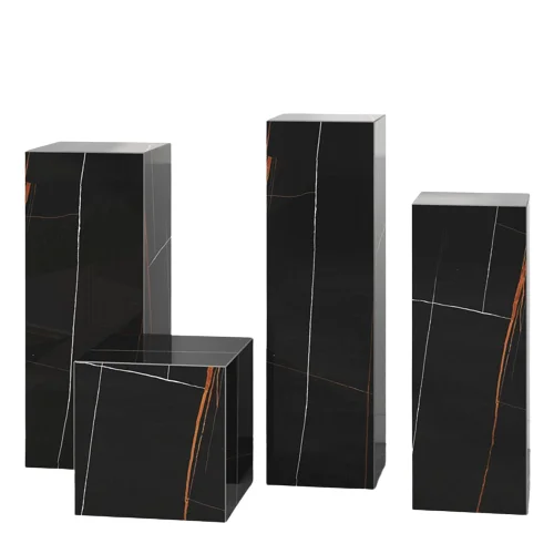 Black Marble Base Stand Sculpture Pedestals Living Room Worker Artwork ...