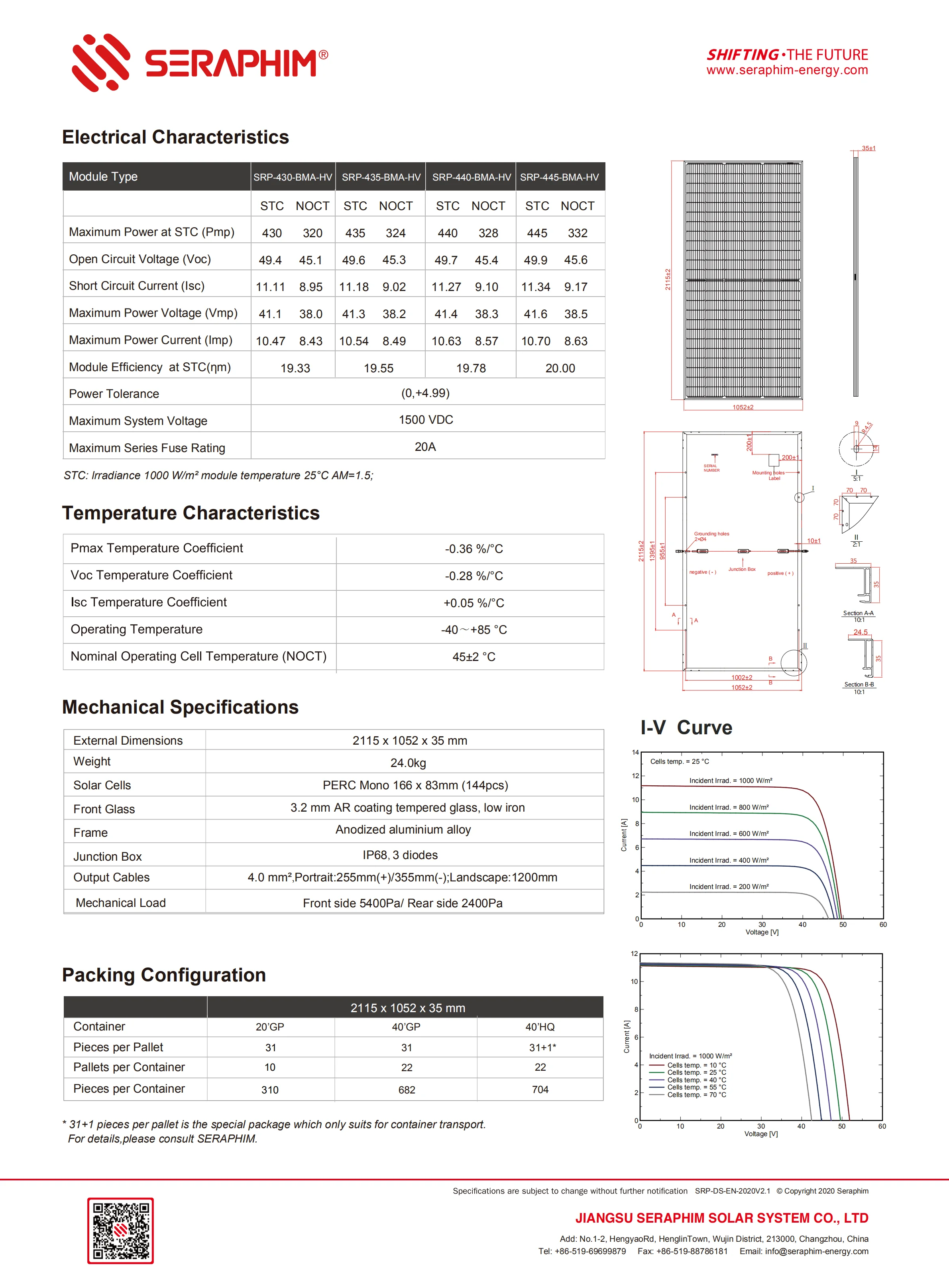 Seraphim Solar Panels - Efficient 445W Monocrystalline