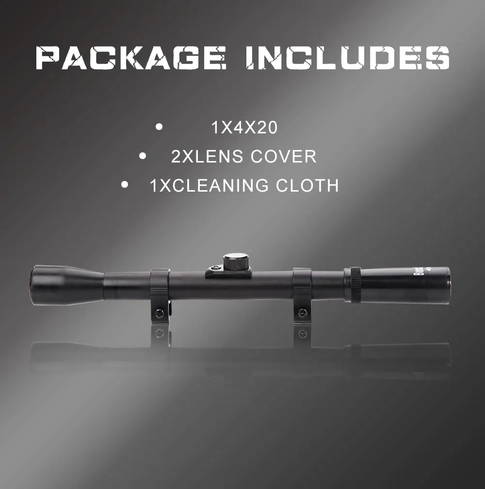 LUGER Hunting 4x20 Scope - Long Range Optics for Camping