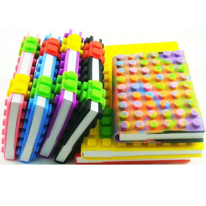 Custom Colorful Block Design A6 Size Journal Stationary Silicone Diary ...