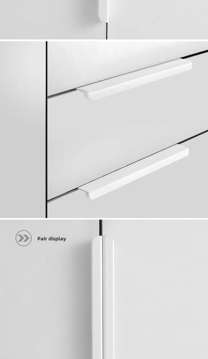 Nordic Style Modern Extra Long Concealed Invisible Wardrobe Door Handle ...