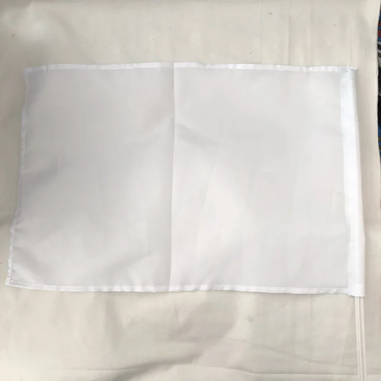 Distinctive 30x45cm Polyester Double Sided White Blank Car Flags ...