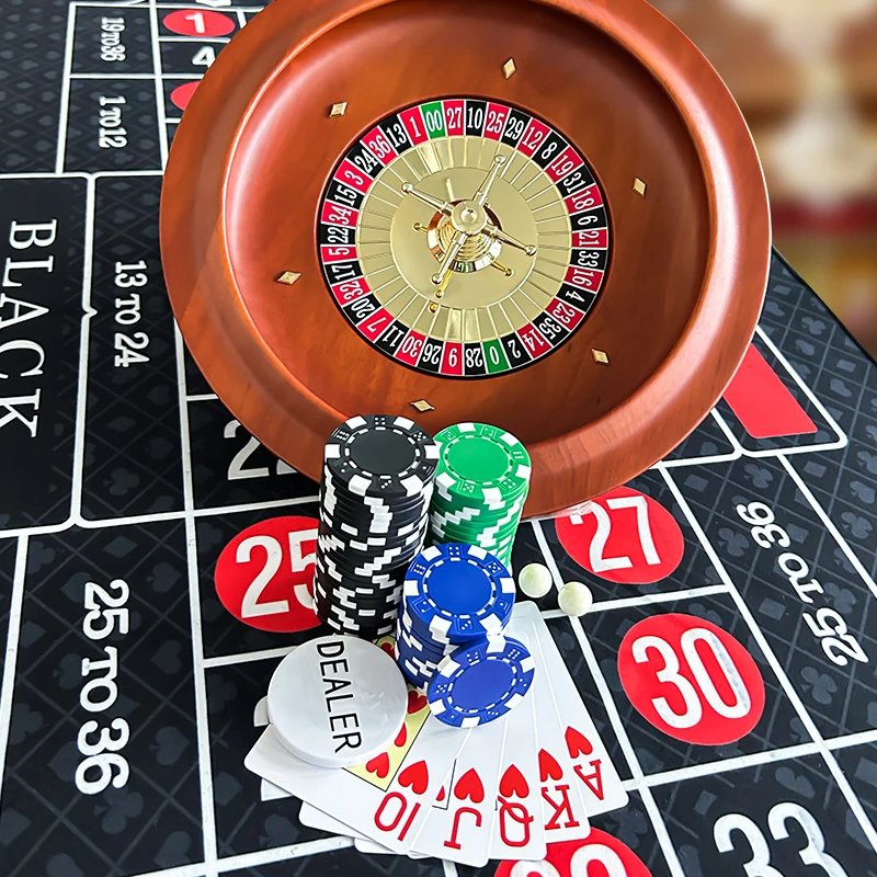 Deluxe Wooden Roulette Wheel Set - Precision & Entertainment