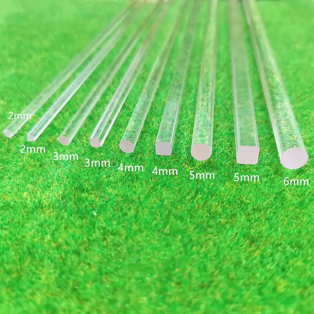 Factory Price Plastic Crystal Pmma Plexi Glass Rod Clear Bar Led ...