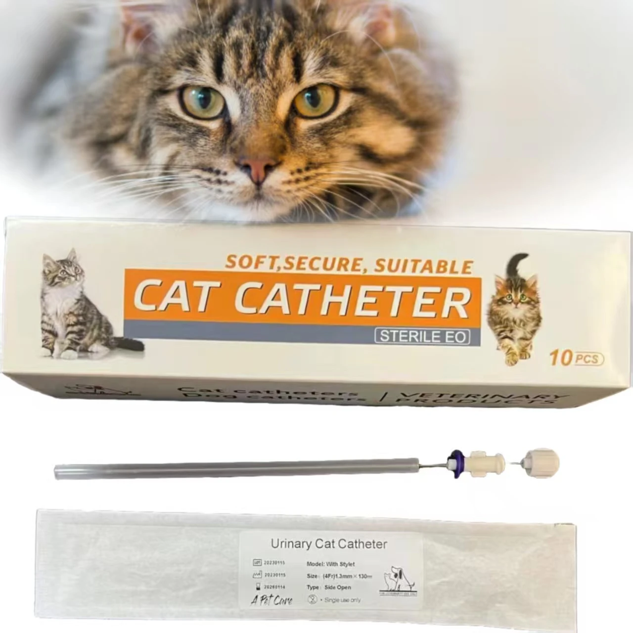 Veterinary Urinary Catheter Animal Vet Disposables Cat Urine Catheter ...