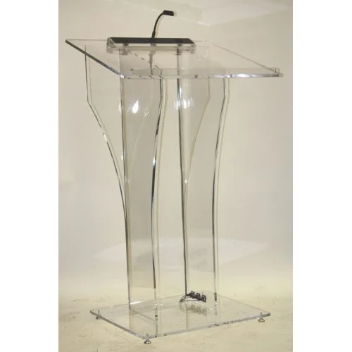 Vonvik Modern Church Acrylic Pulpit Conference Lectern With Gooseneck ...