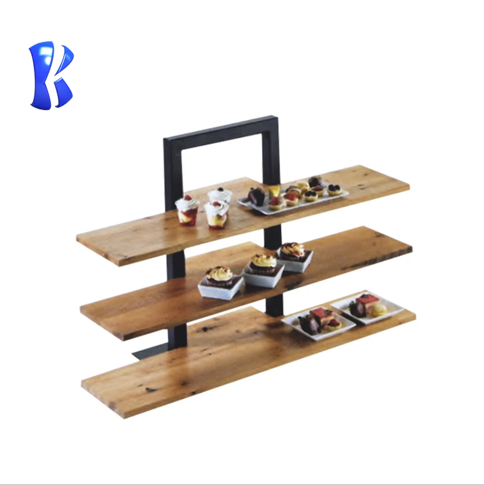 Présentoir De Restauration En Bois À 3 Niveaux,Équipement De ...