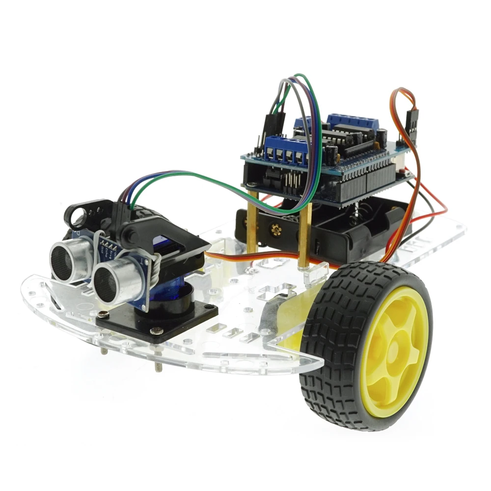 Okystar OEM ODM HC-SR04 Obstacle Avoidance Smart Robot Car Toy