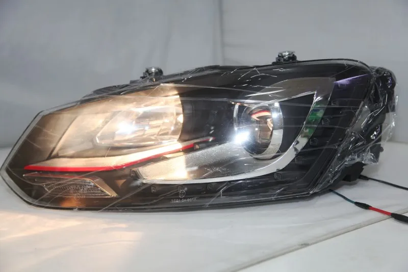 For Volkswagen Polo Mk5 Vento For Gti Style Headlights Red Line Polo ...
