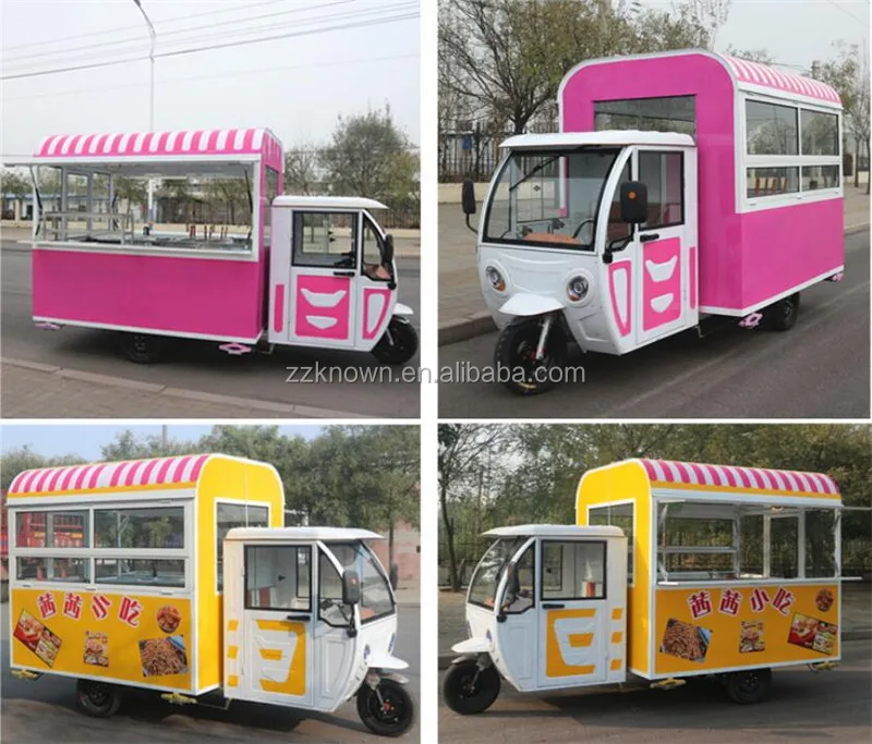 OEM Street Tricycle Food Cart - Fast Hot Dog Vending Van