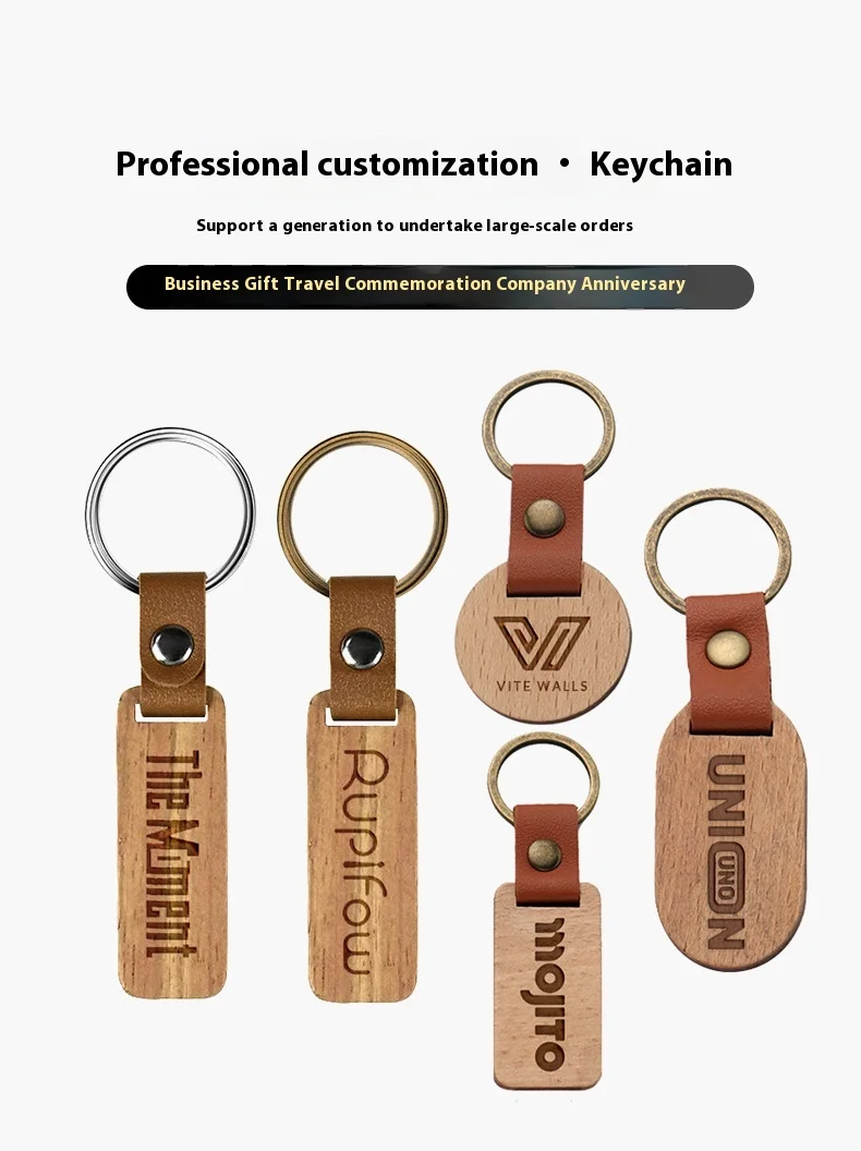 Cross-Border for Popular Mahogany Wooden Keychain Pendant Blank ...