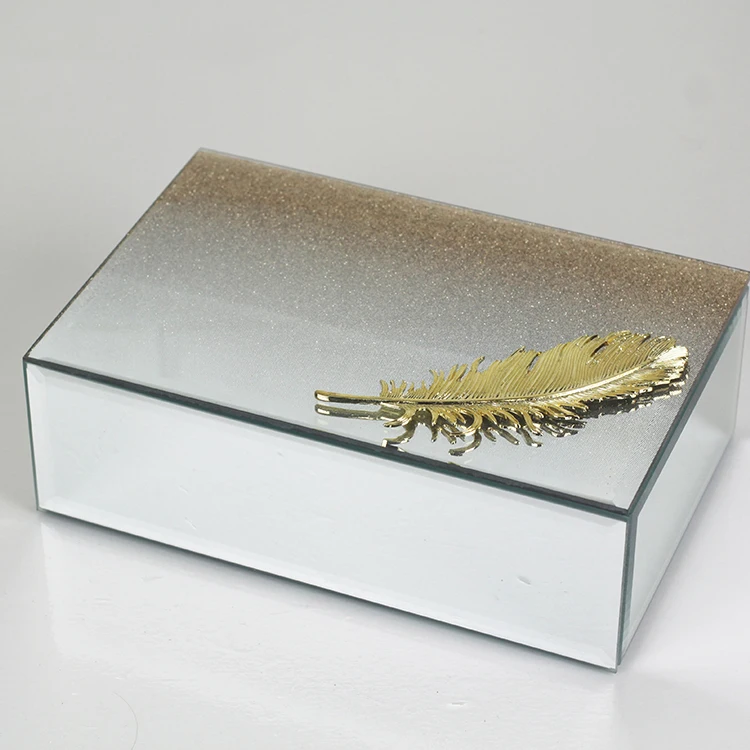 Luxury Love Mirror Glass Jewelry Box - Eco-Friendly & Customizable
