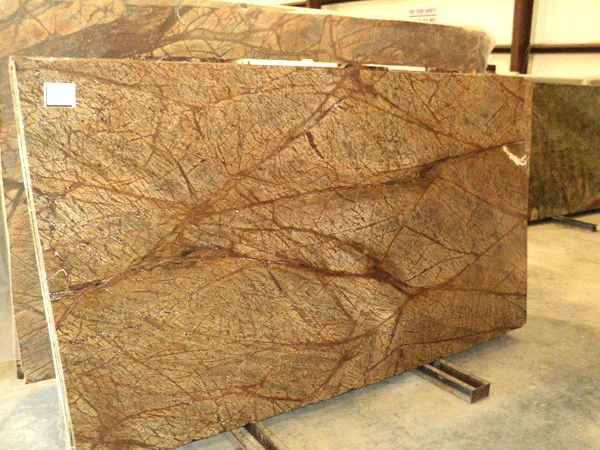 Rainforest Brown Granite Slab & Light Brown Marble Countertop for Flooring - Quality Options in ...