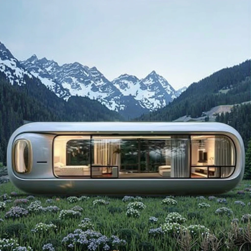 Luxury Mobile Space Capsule Steel Cottage Durable Prefab Bedroom Gym ...