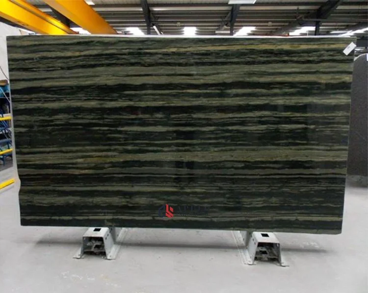 Shop Lastre Marmo Irish Green Marble Bamboo Slab Verde