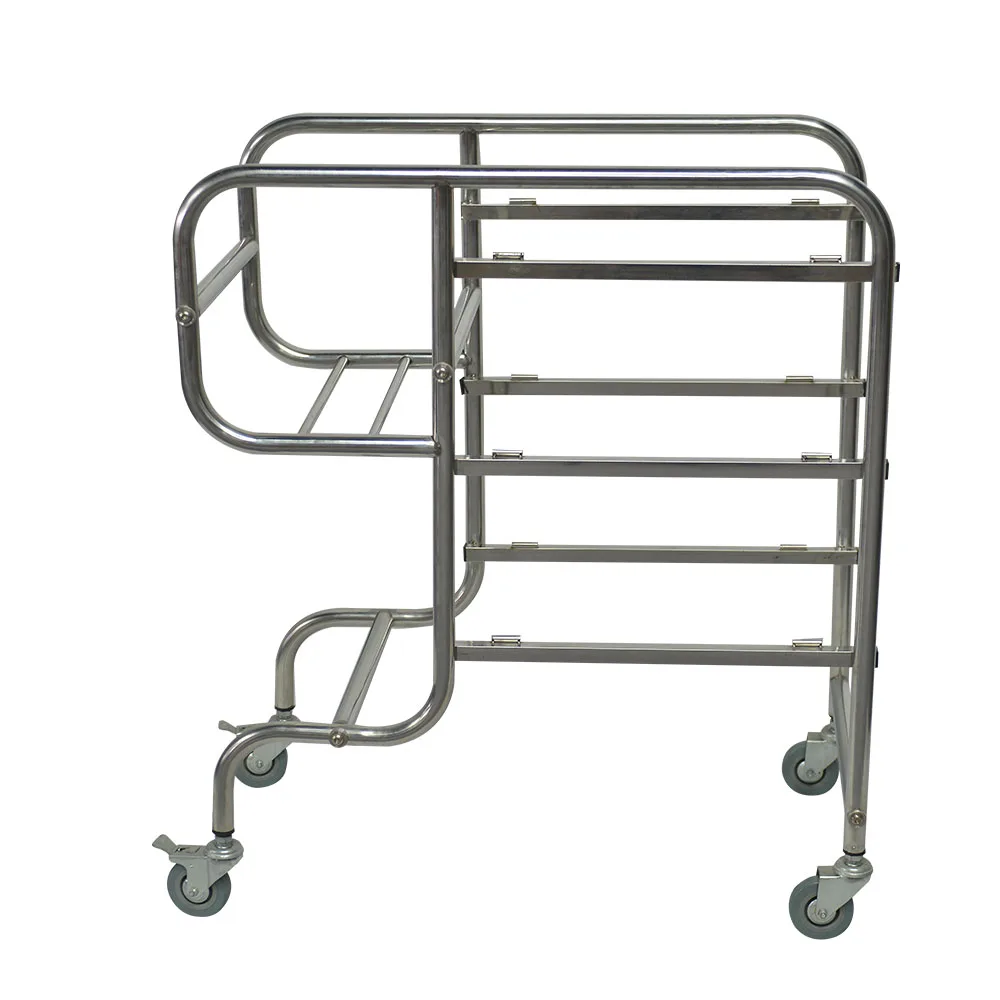 Stainless Steel Collecting Cart for Efficient Kitchen Management