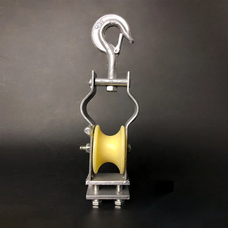 Galvanized Steel Frame Cable Roller Stringing Roller Cable Laying ...