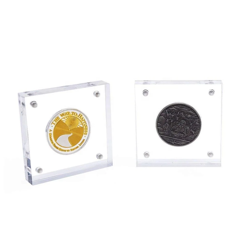 Acrylic Coin Display Case - Customizable Plexiglass Frame