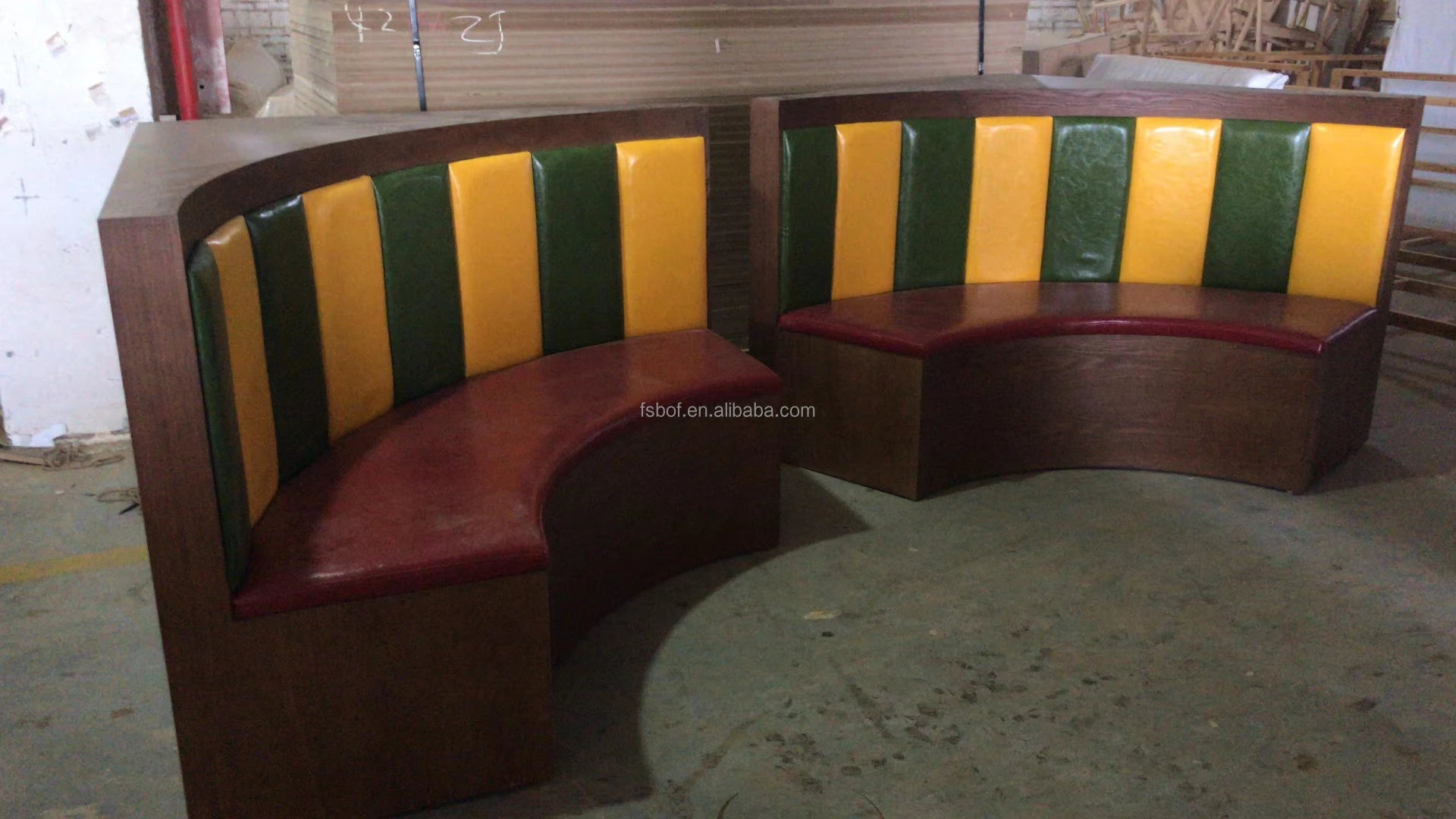 Customized Restaurant Sofa Seating - U Shape Leather Sofa
