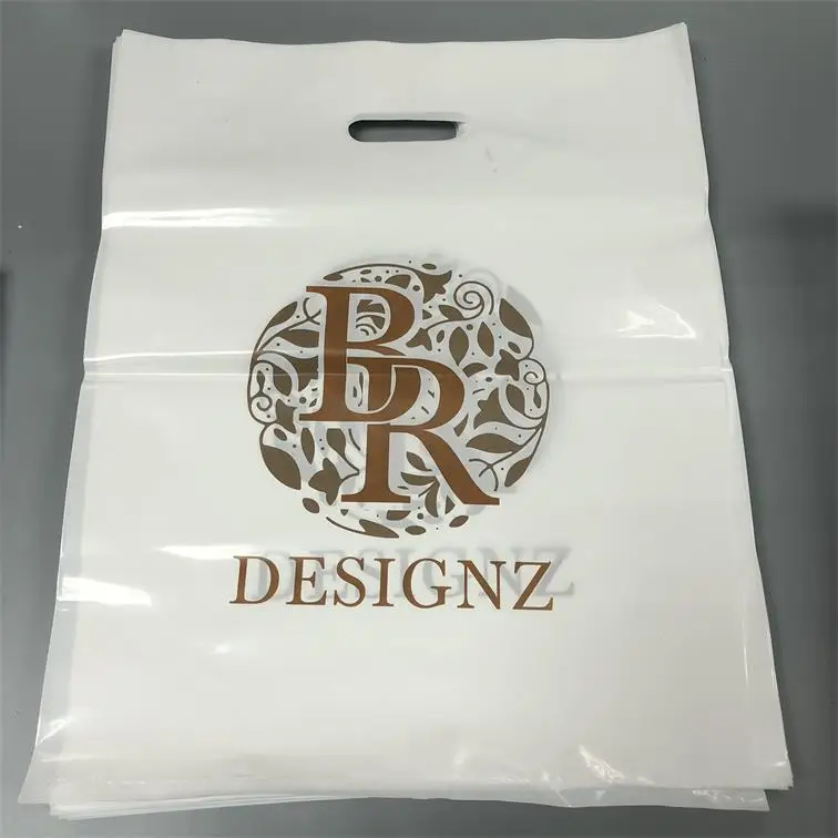 Custom Logo Printing Plastic Bag Personalized Design Shopping Handle ...