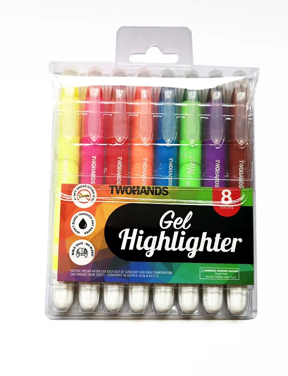 Twohands 8 Colors Gel Solid Highlighter,High Quality Fluorescent Paint ...