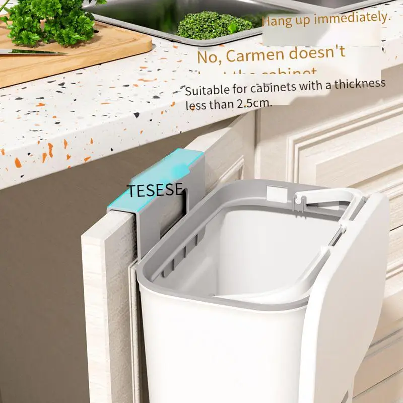 9L Wall Mounted Kitchen Waste Bin - Eco-Friendly & Stylish