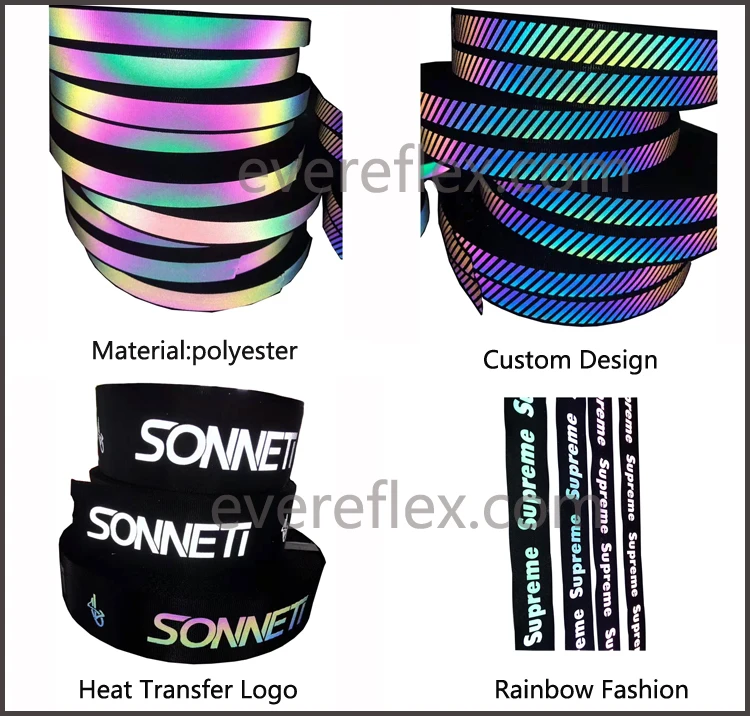 25mm Reflective Nylon Webbing Strap Polyester Reflective Vinyl Sheeting ...
