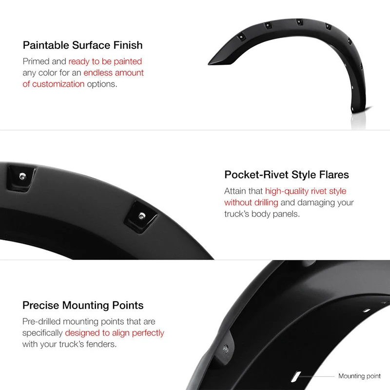 4x4 Offroad Pickup Truck Wheel Arches For 2010 -2015 Dodge Ram 2500 ...