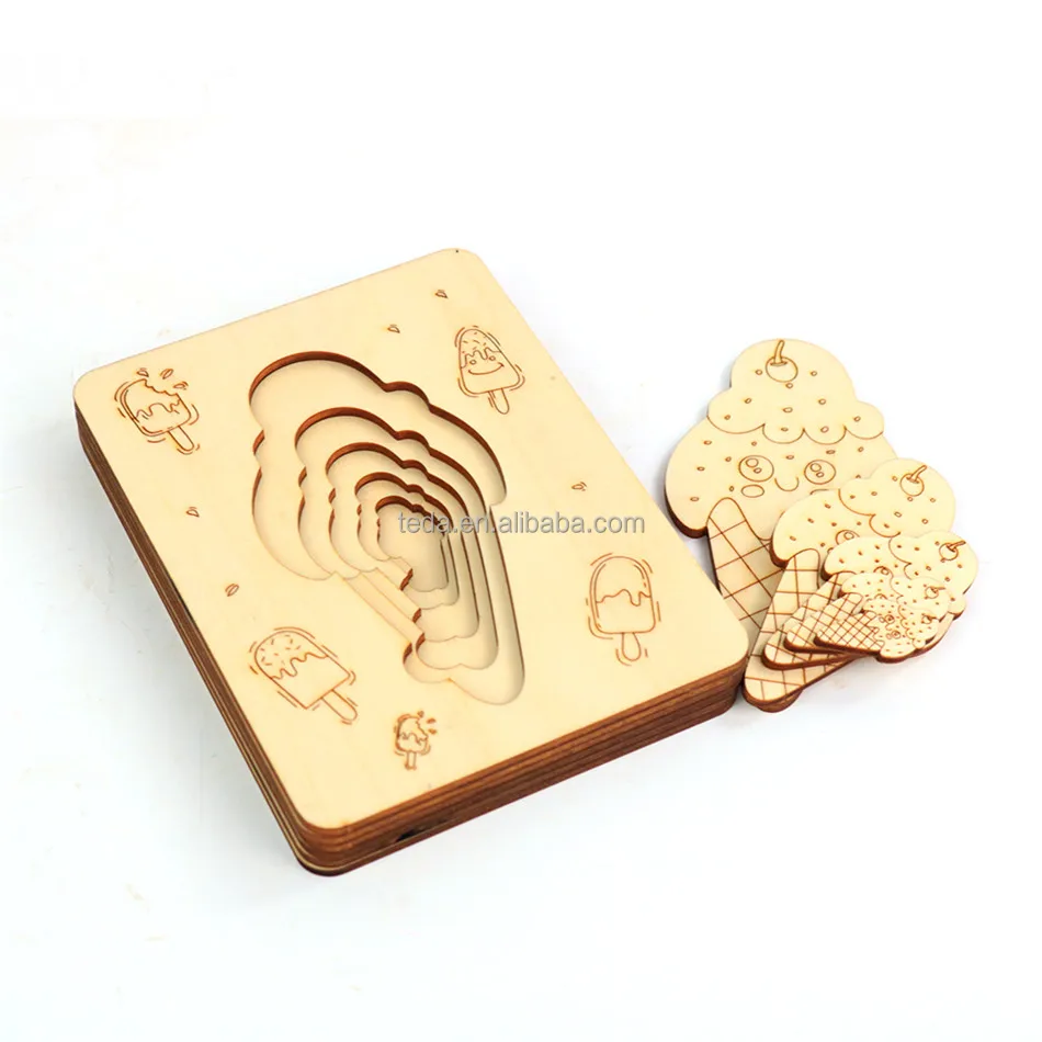 Laser Engraved Children Counting Educational Montessori Toys Cartoon ...