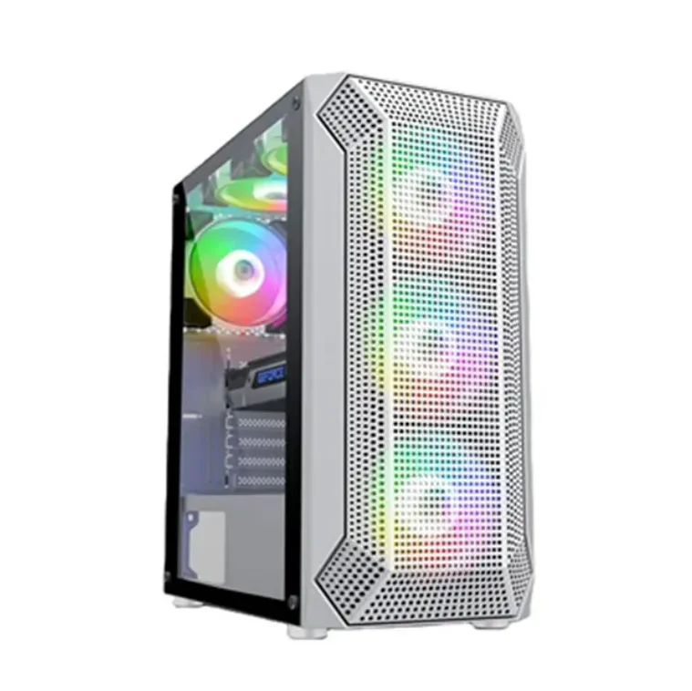 Mesh Design Gaming PC Case with Tempered Glass Table-Style Computer ...