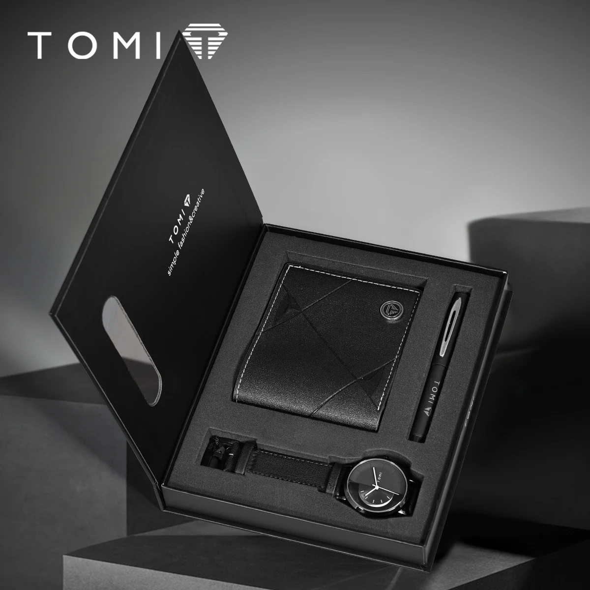 Men's Business Set Gift Box - Wallet, Watch, Pen Essentials